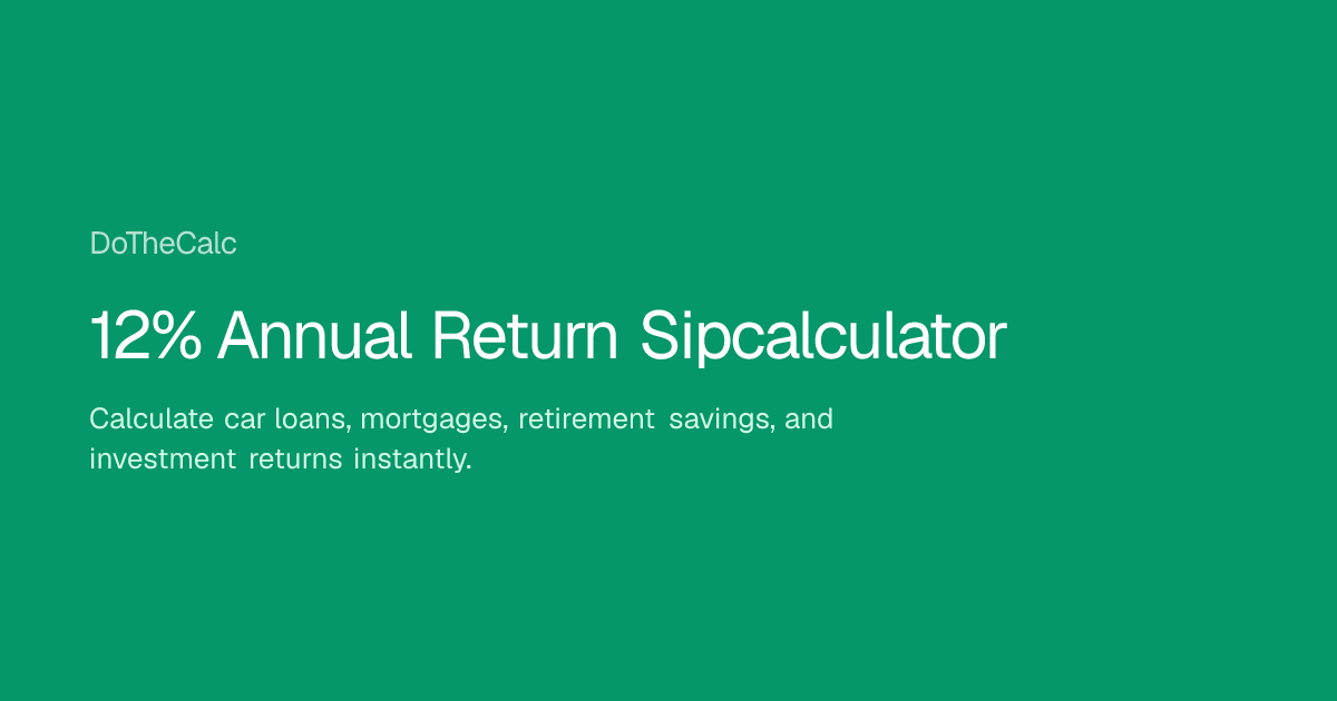 12% Return SIP Calculator - Growth Portfolio Returns | DoTheCalc ...